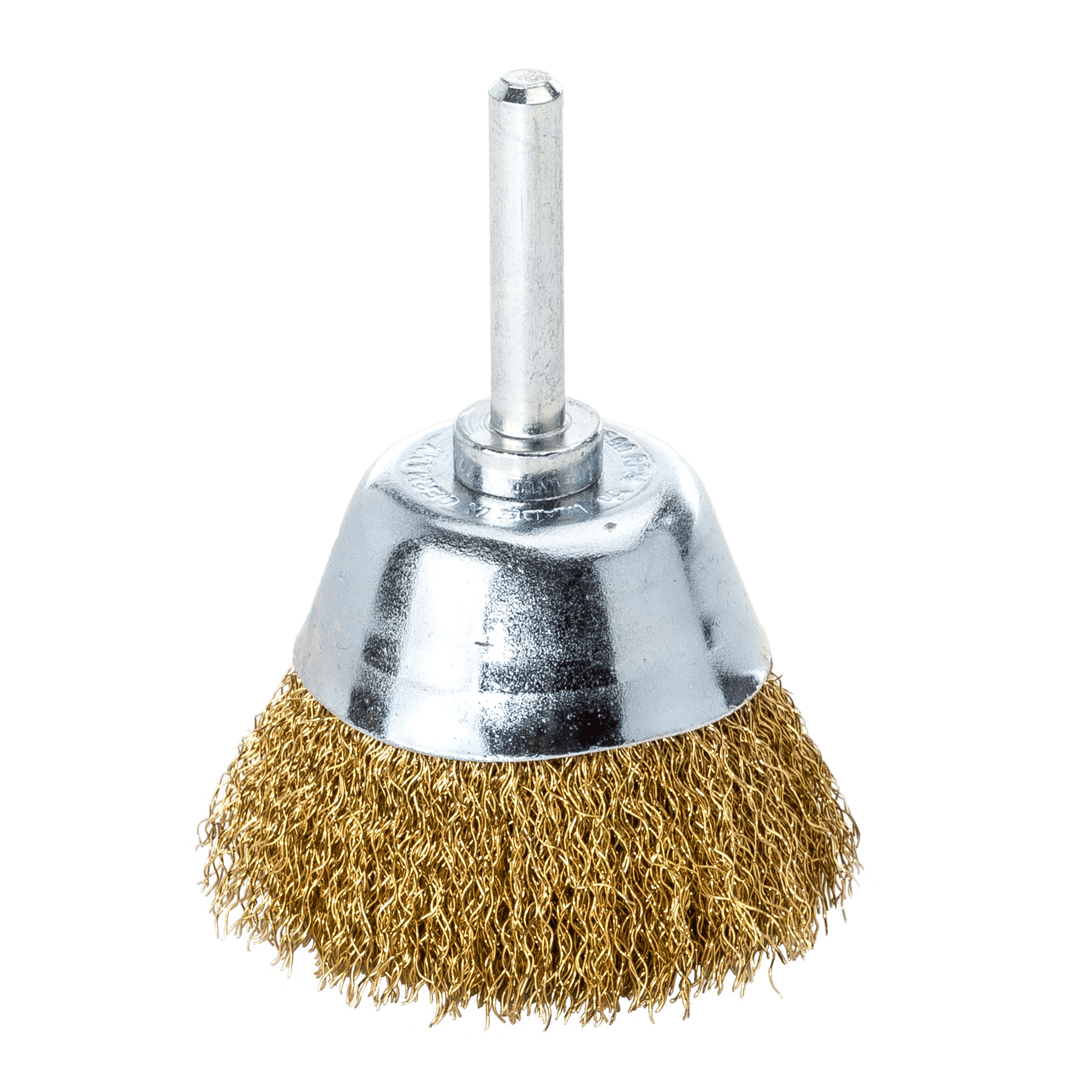 Cup brushes with shank STB with 6 x 30 mm shank dia 40 mm brass wire ...