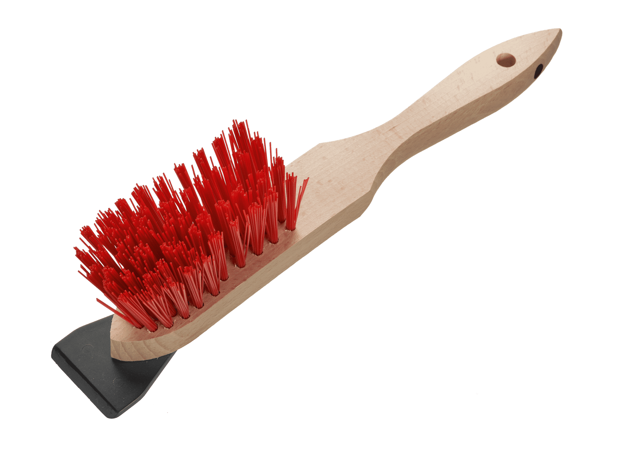 Hand brushes S with plastic scraper wood body 290 x 38 x 16 mm 4 row x ...