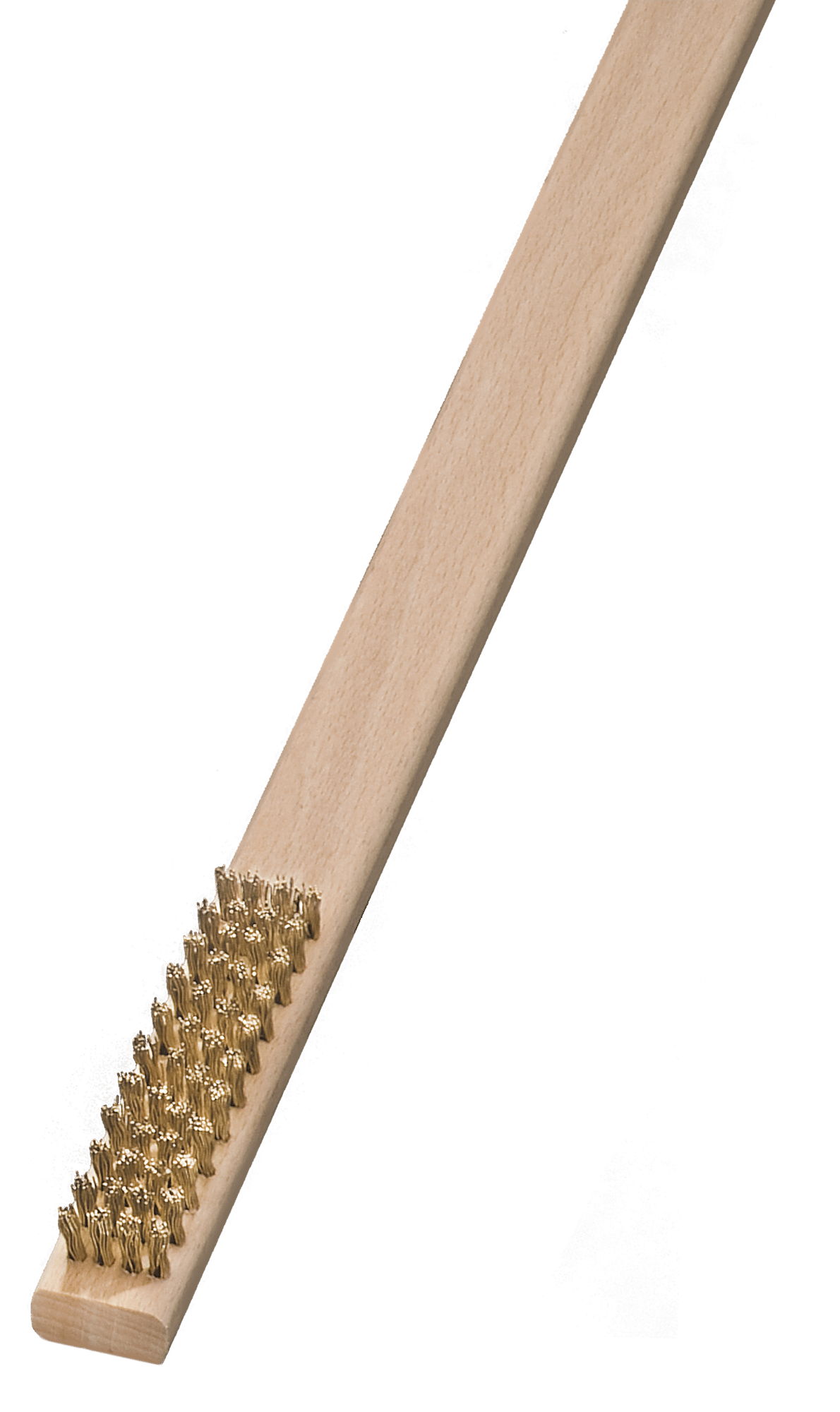 Hand brushes KS wood body 350 x 22 x 11 mm 4 row x 11/12 brass wire MES ...